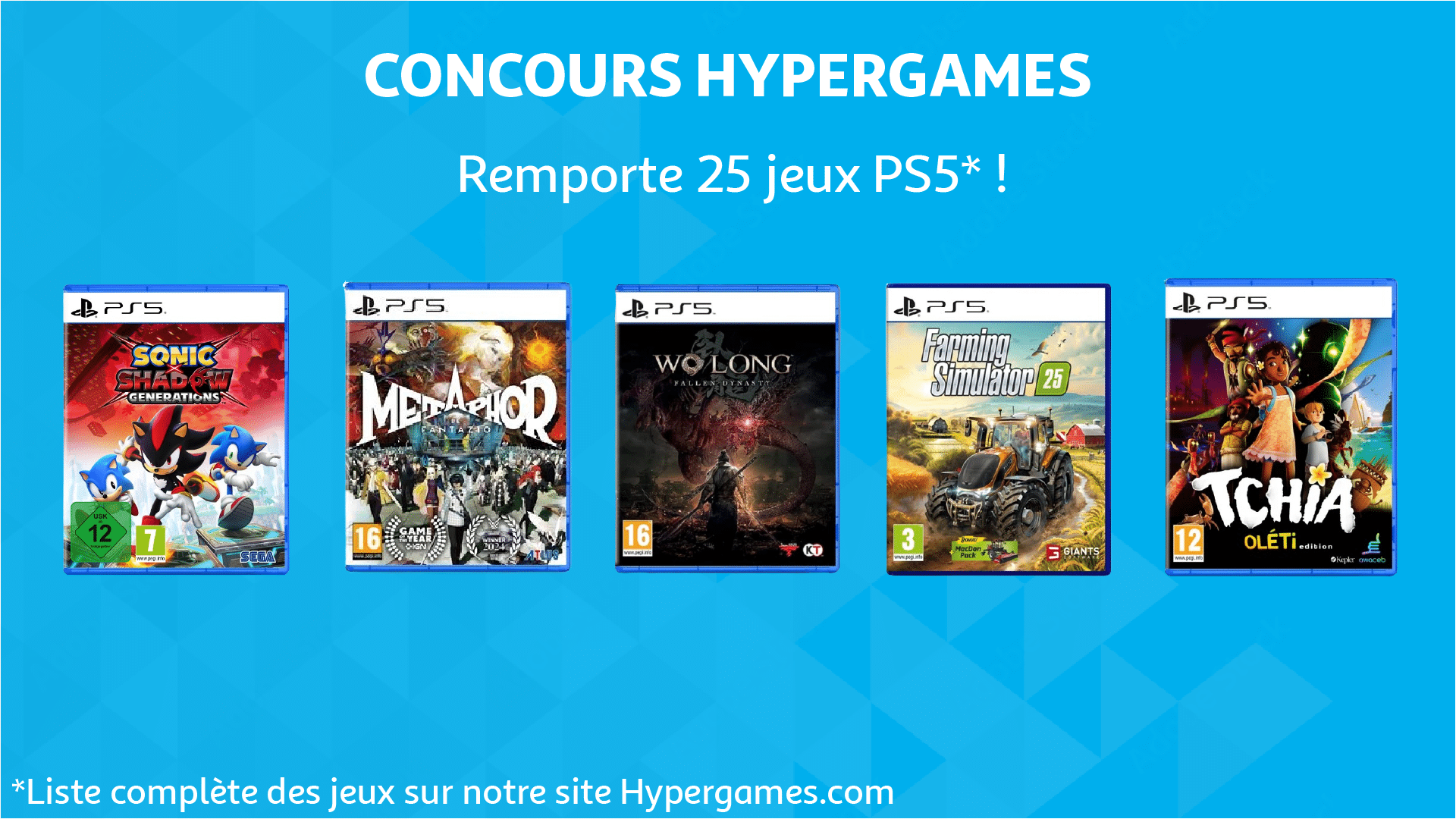 CONCOURS 25 JEUX HYPERGAMES - Hypergames